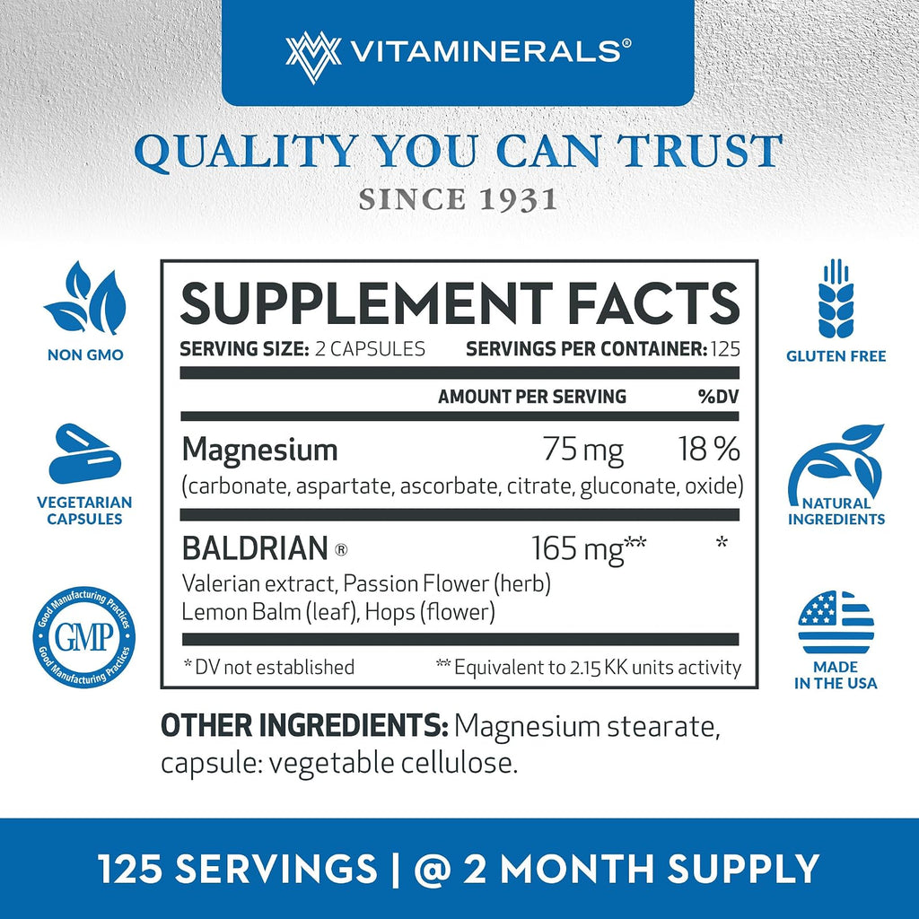 Vitaminerals Baldrian herbal stress relief