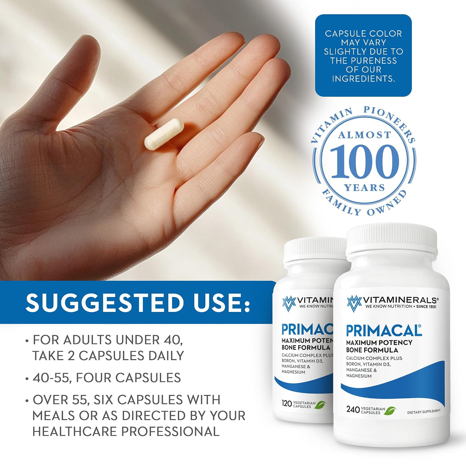 VITAMINERALS Primacal for calcium needs
