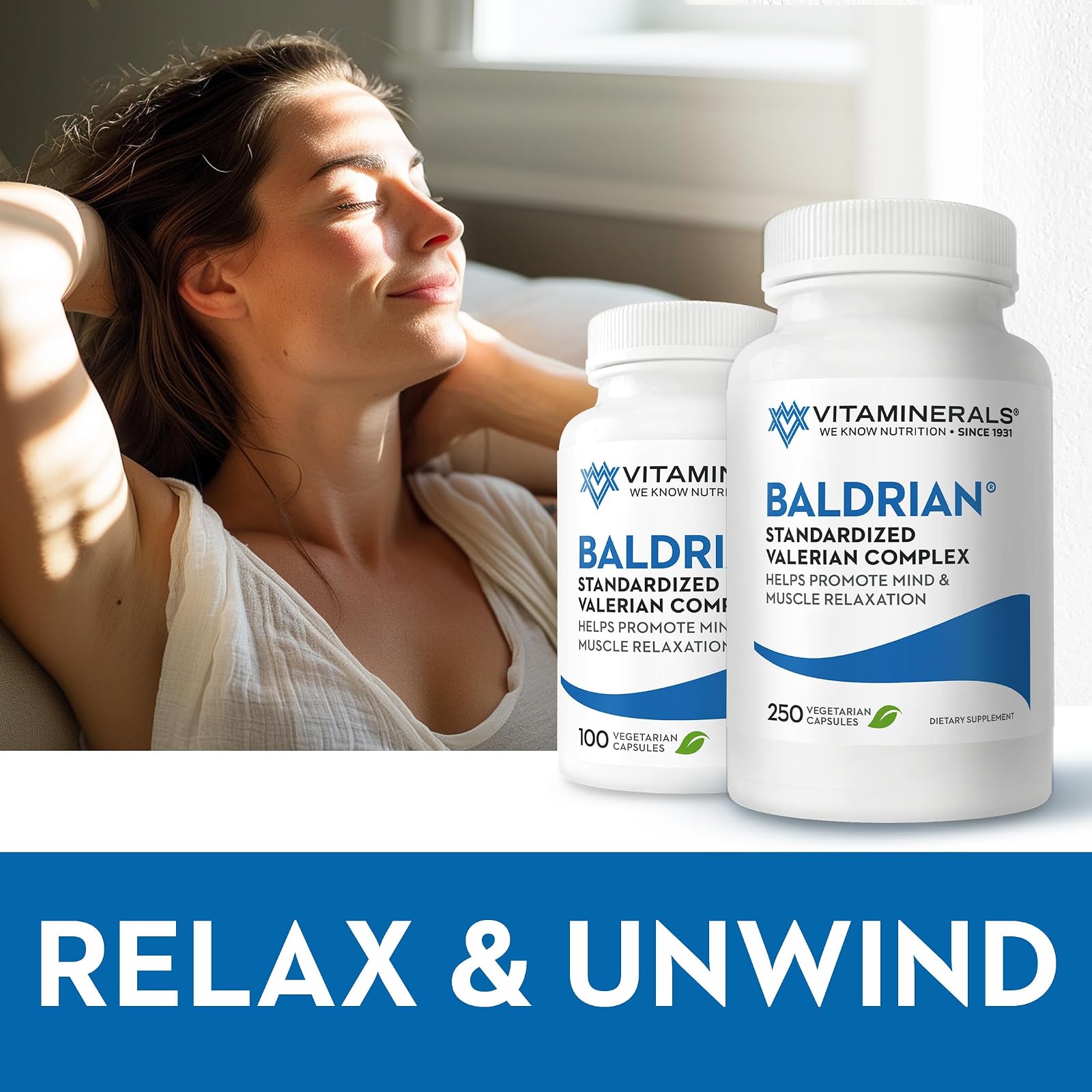 Vitaminerals valerian capsules for restful sleep