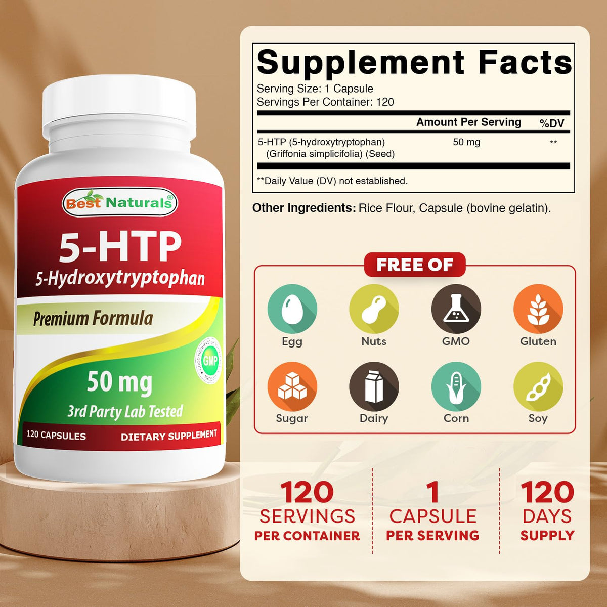 VitaminEsentials 5-HTP for stress relief