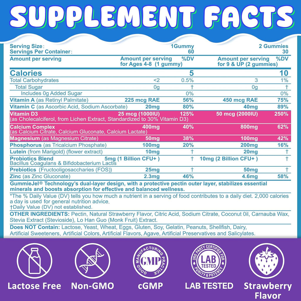 VitaminEsentials calcium gummies with D3