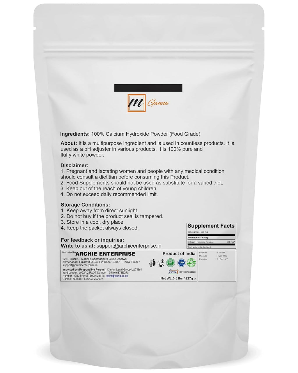 VitaminEsentials calcium powder for cosmetics