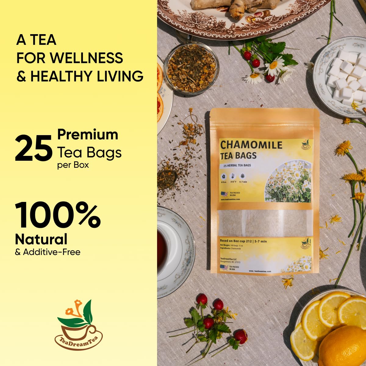 VitaminEsentials chamomile tea for relaxation