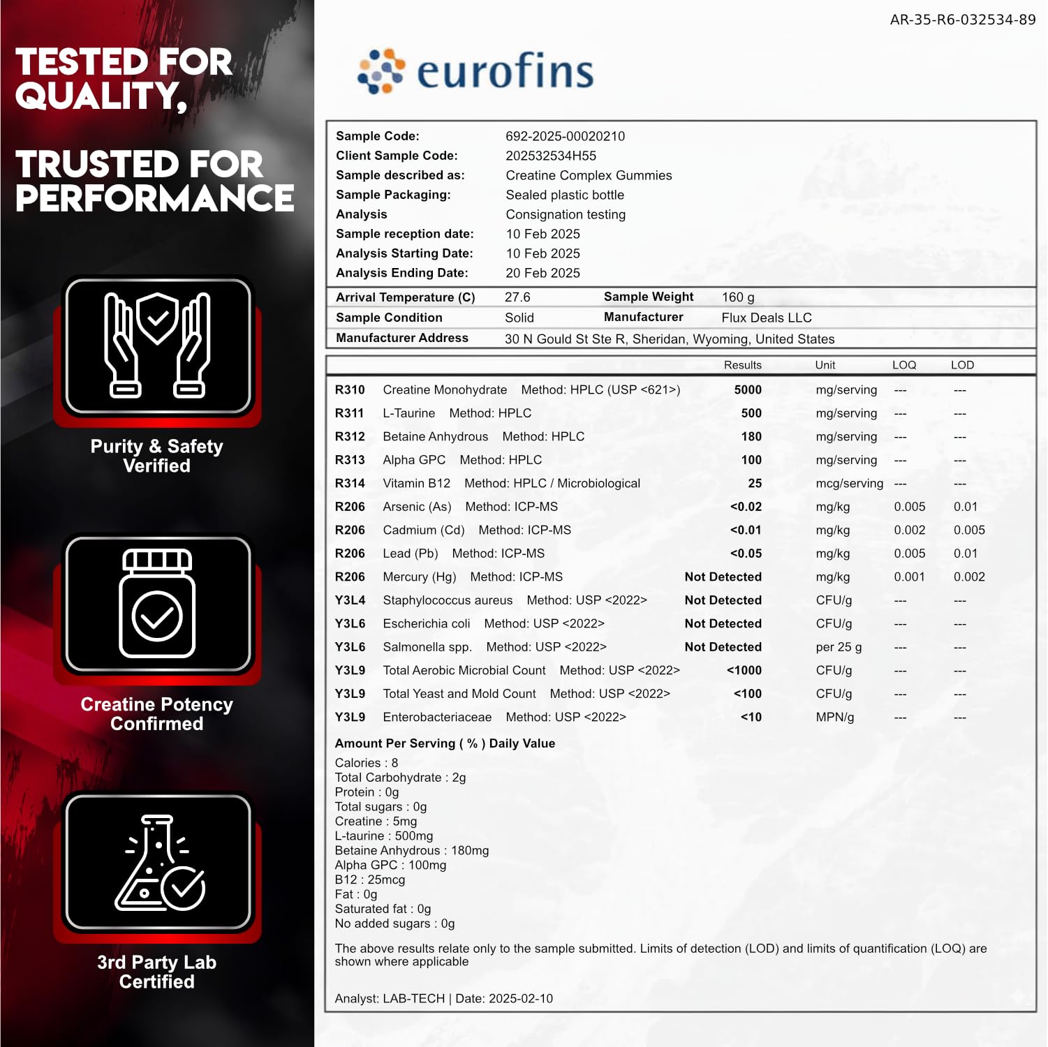 VitaminEsentials creatine for strength gains
