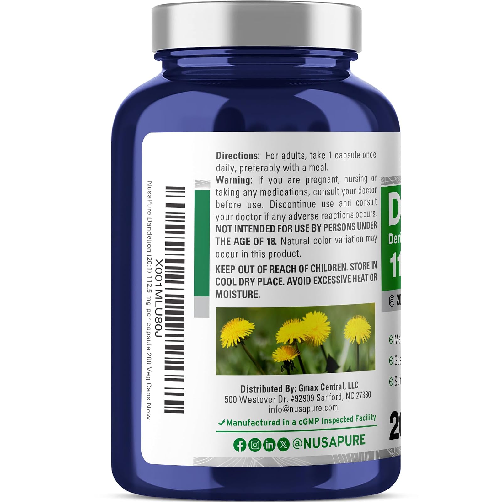 VitaminEsentials dandelion herbal supplement