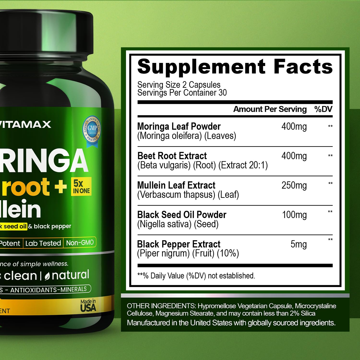 VitaminEsentials herbal moringa capsules