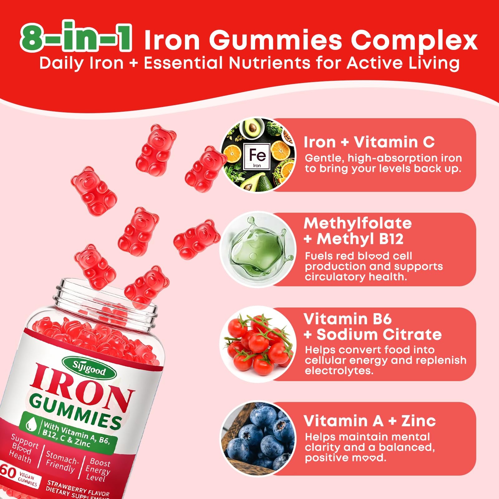 VitaminEsentials iron gummies 2 pack