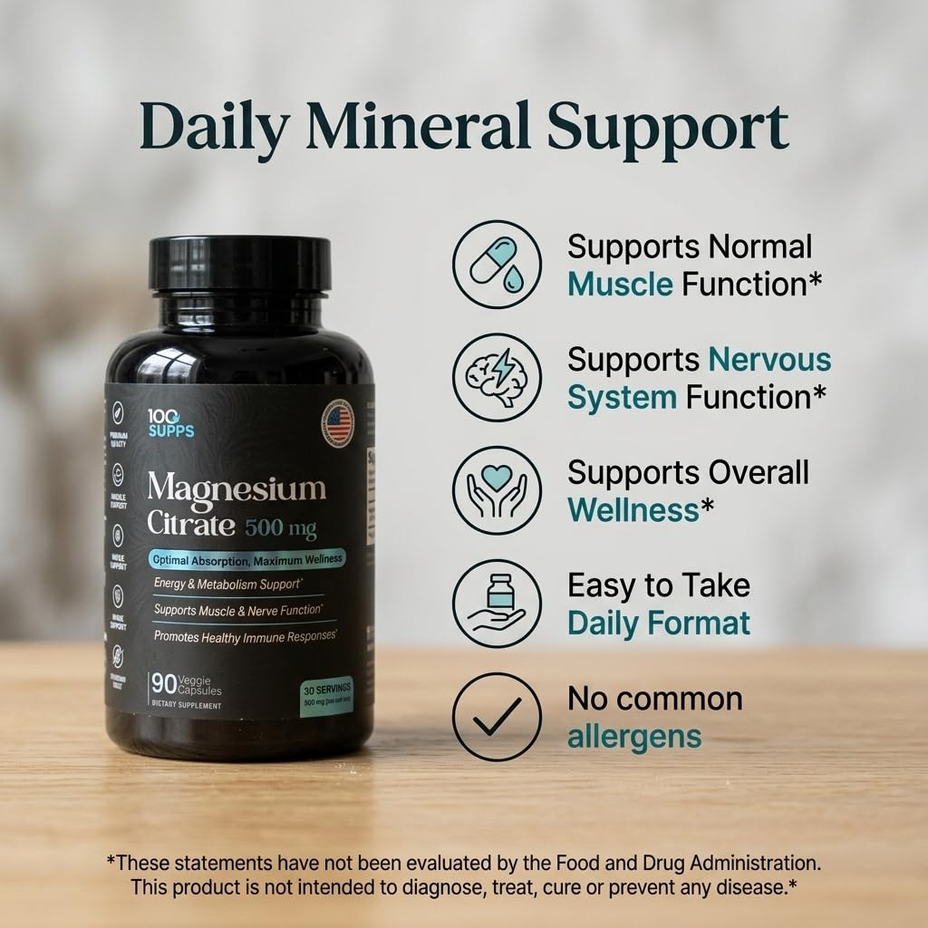 VitaminEsentials magnesium capsules 500 mg