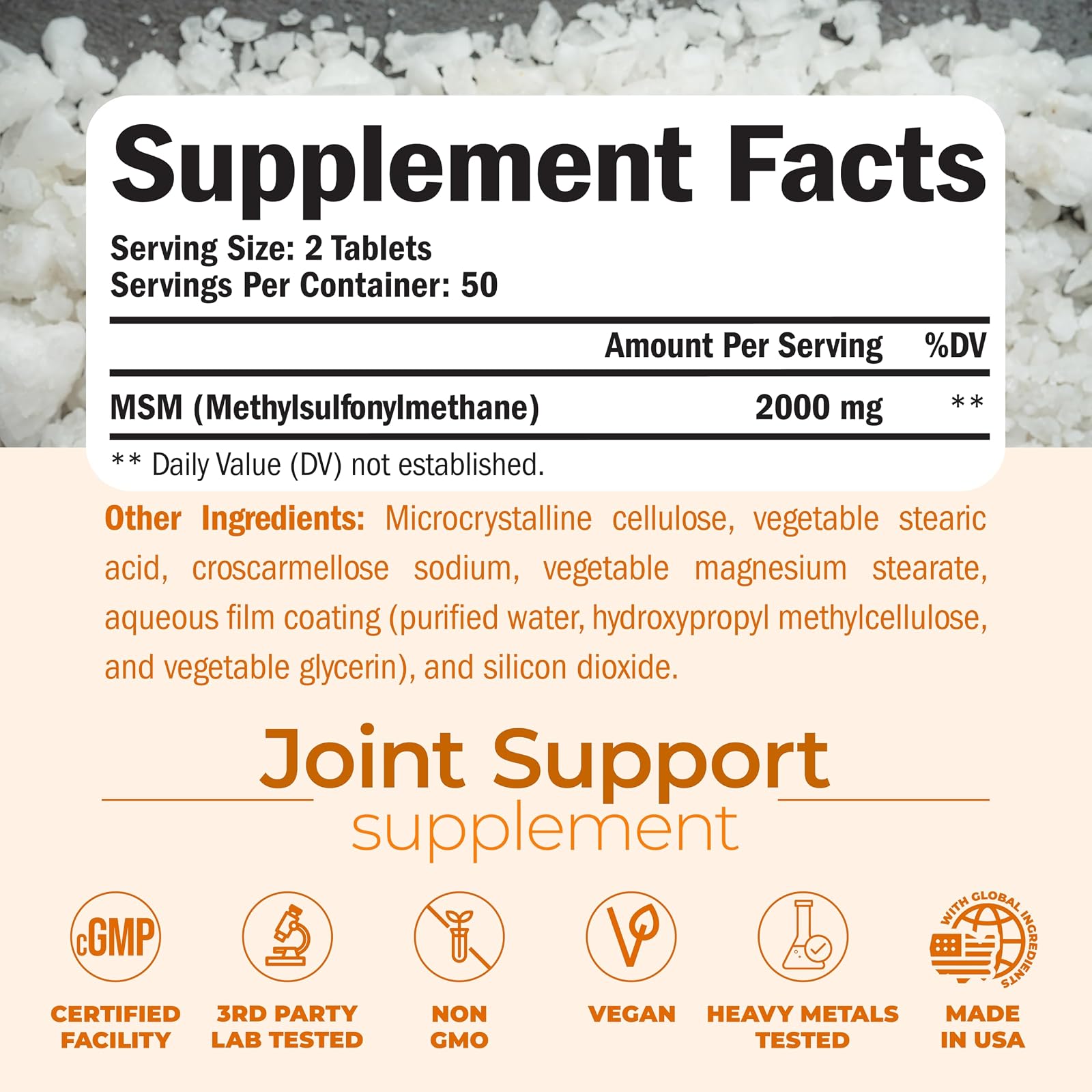 VitaminEsentials msm for healthy joints