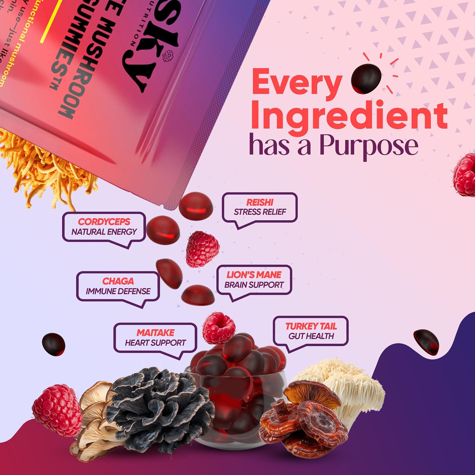 VitaminEsentials mushroom gummies for vitality