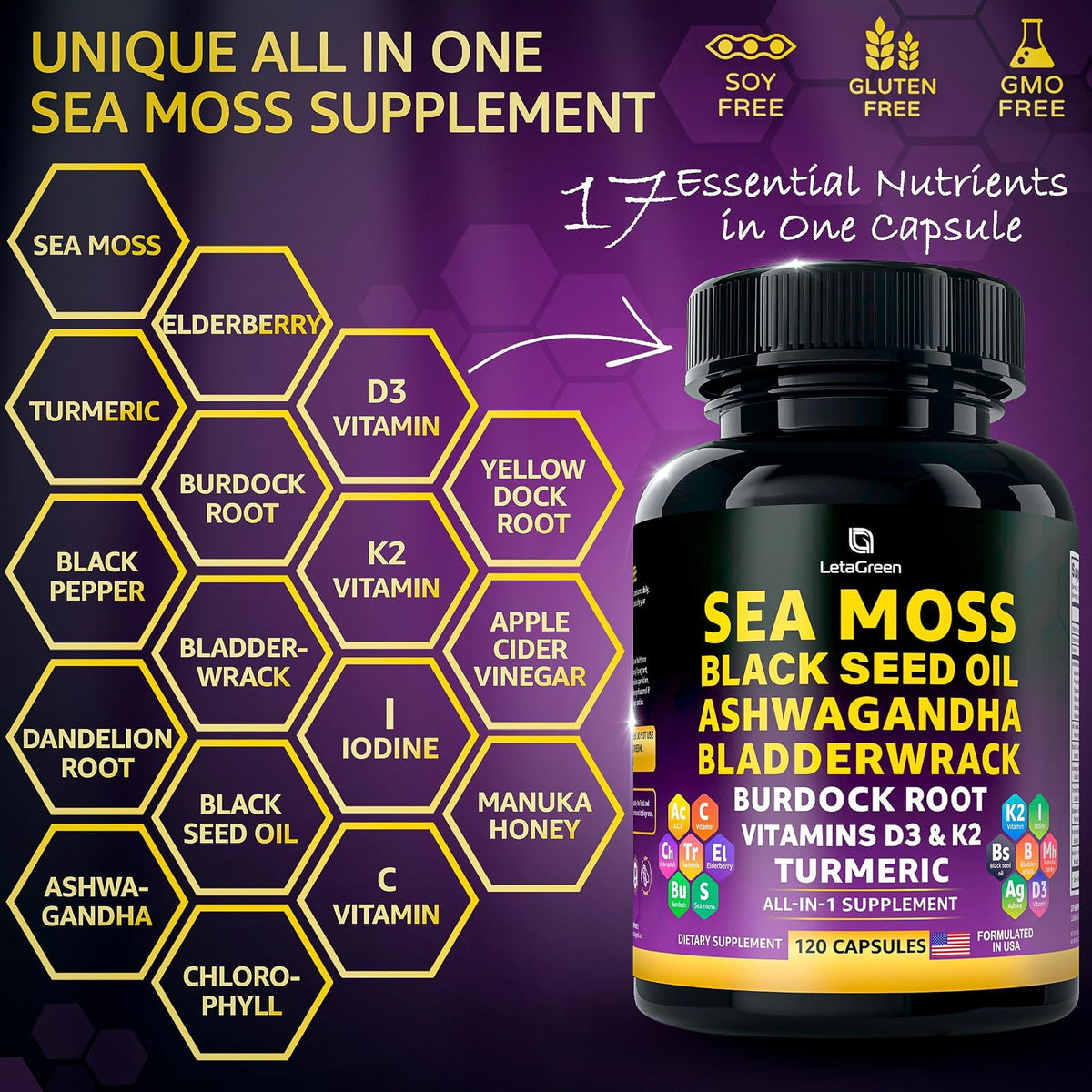VitaminEsentials sea moss capsules for vitality