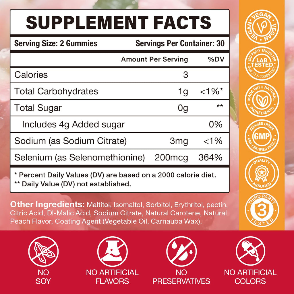 VitaminEsentials selenium gummies for hair health