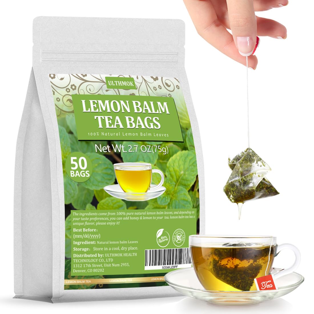 VitaminEssentials lemon balm herbal tea bags