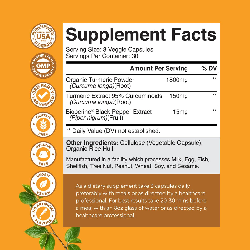 VitaminEssentials turmeric curcumin supplement