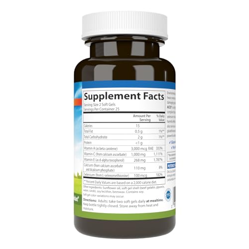 Vitamins A C E selenium antioxidant support