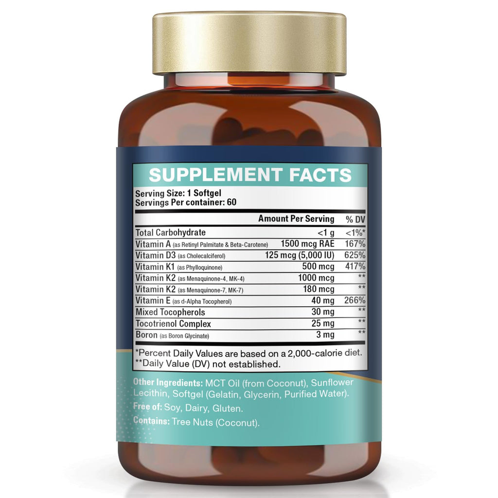 Vitamins A D K E for optimal nutrition