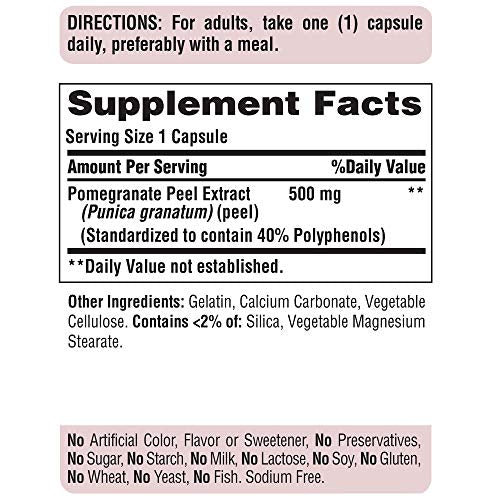 Vitamins and antioxidants in pomegranate
