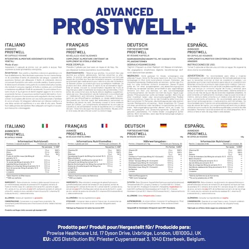Vitamins and minerals for prostate care