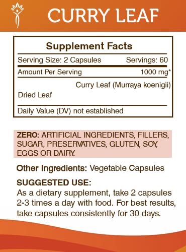 Vitamins and minerals from curry leaves
