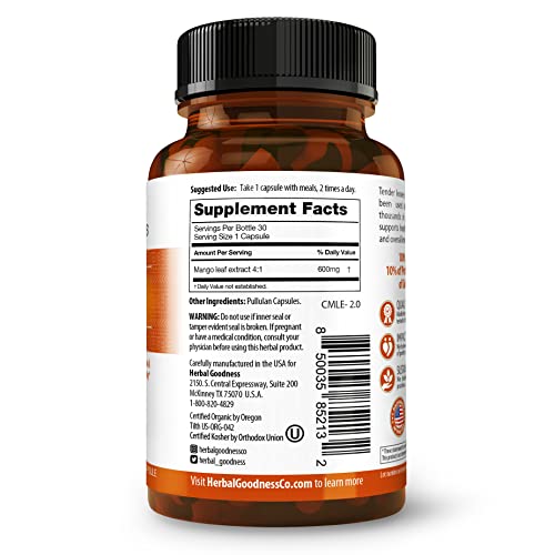 Vitamins and minerals from mango capsules