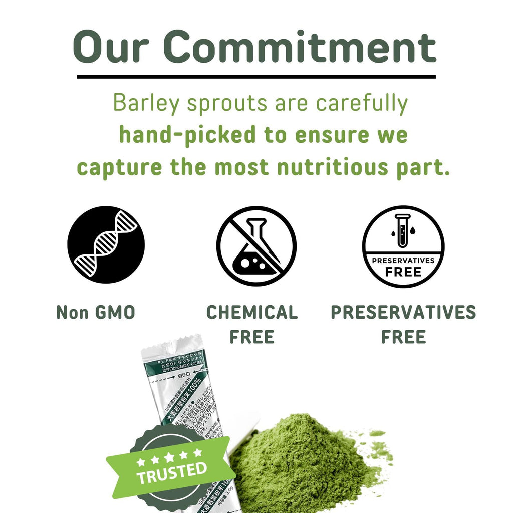 Vitamins and minerals in barley grass