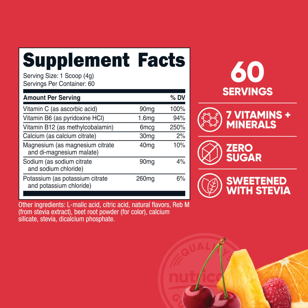 Vitamins and minerals in electrolyte replacements