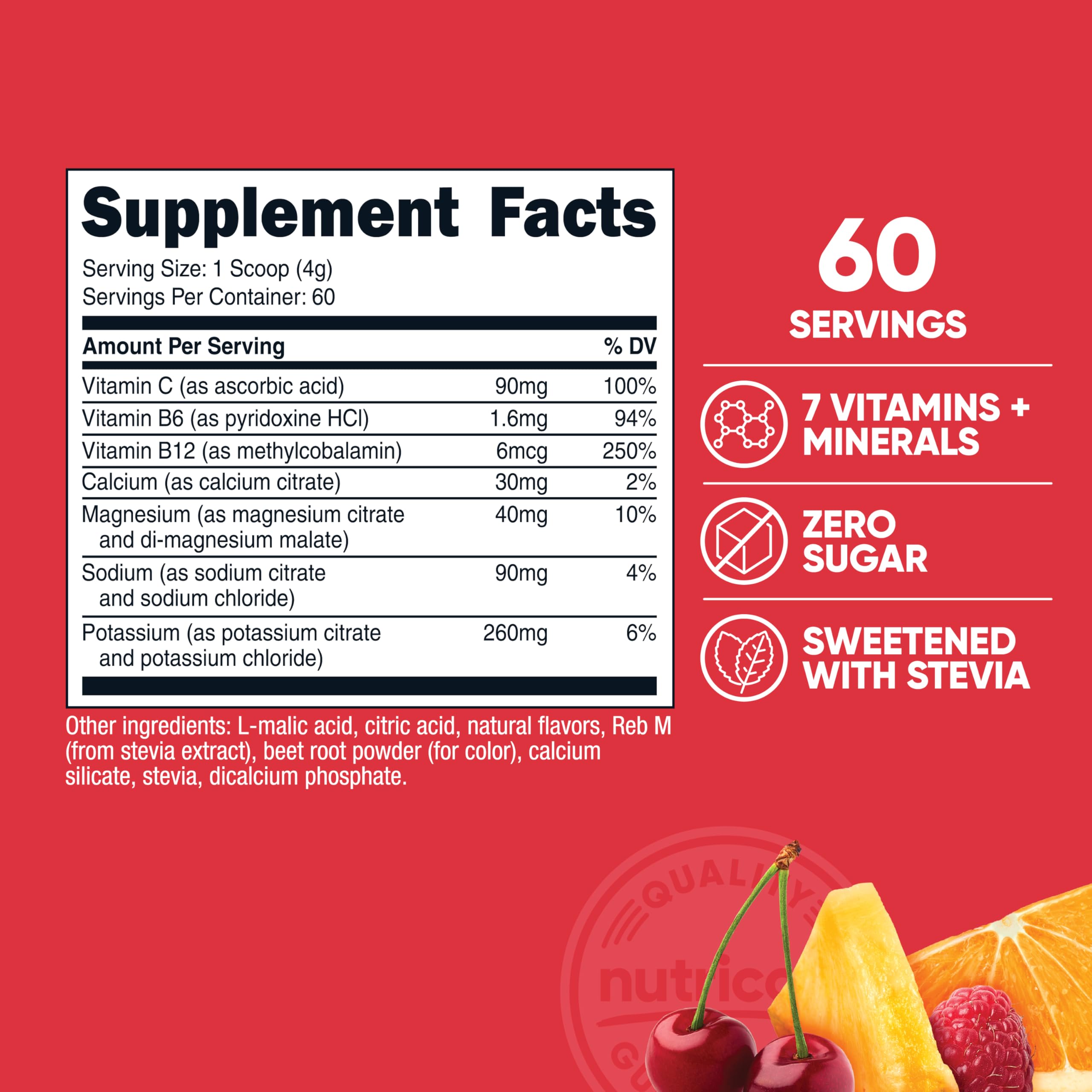 Vitamins and minerals in electrolyte replacements