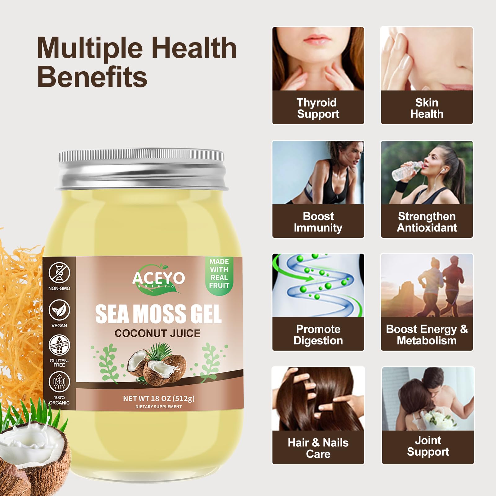 Vitamins and minerals in sea moss
