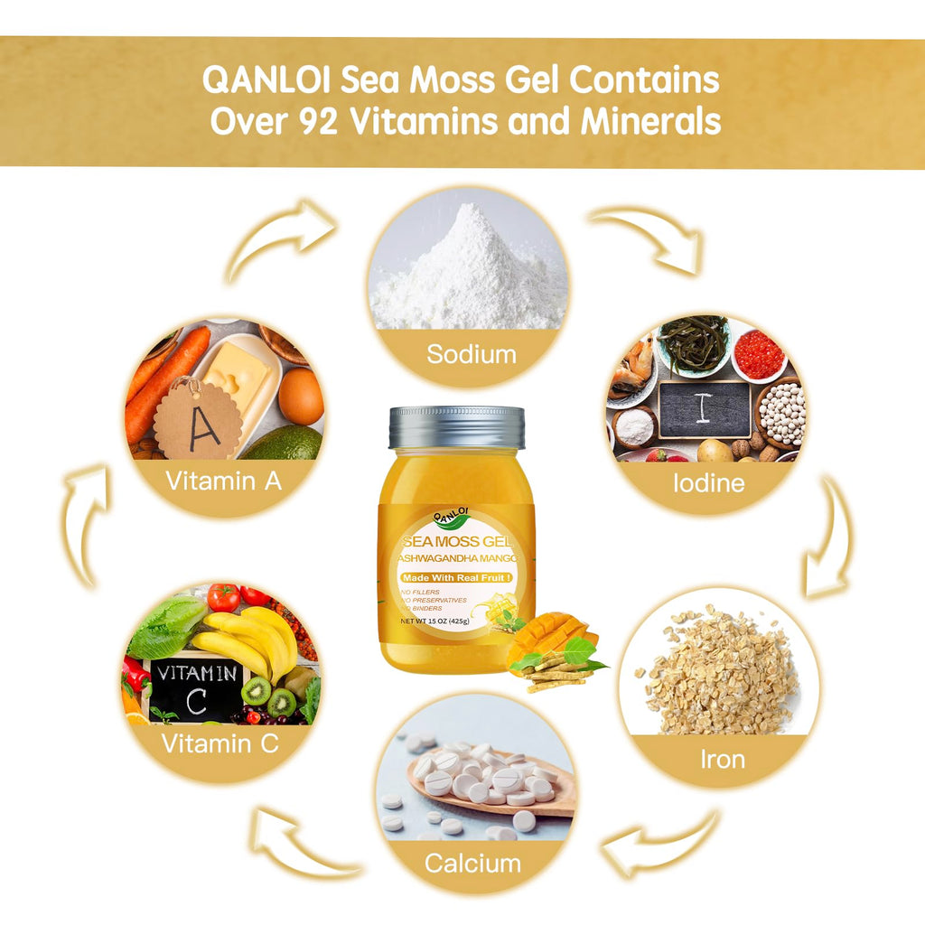 Vitamins and minerals in Seamoss Gel
