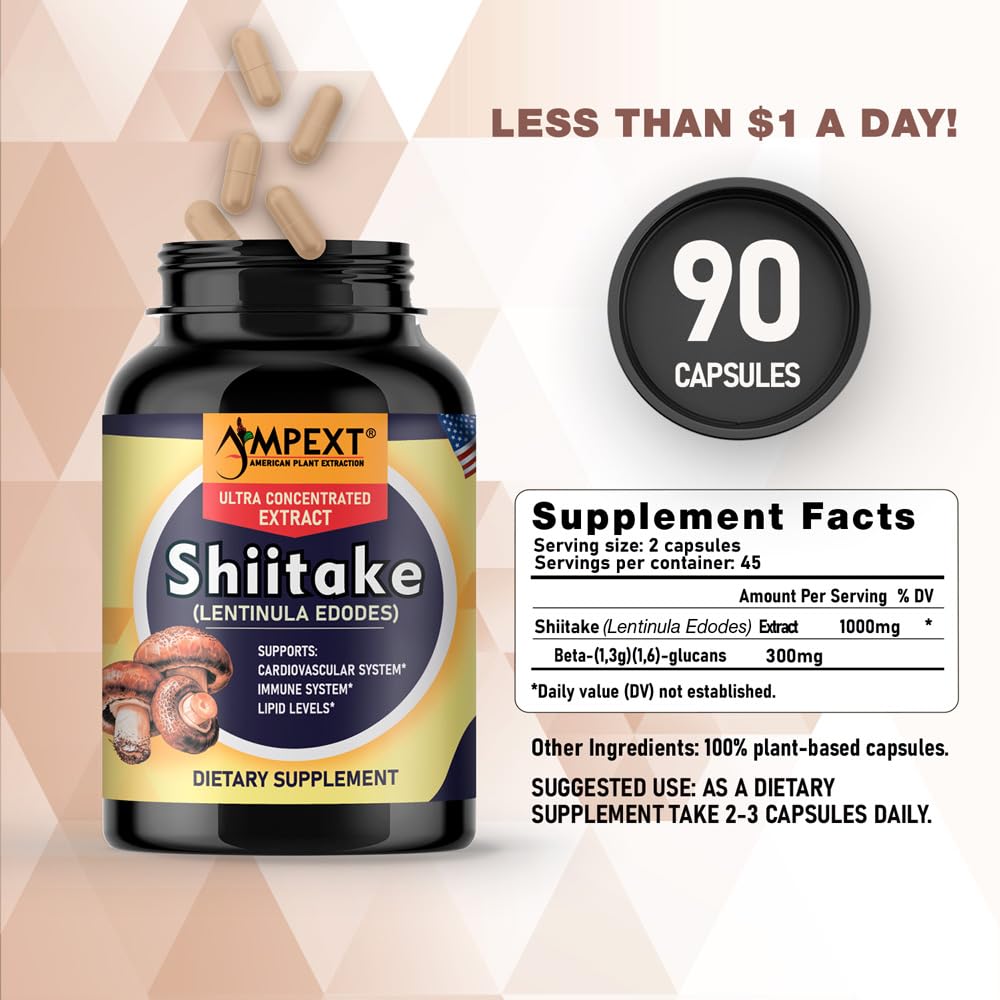 Vitamins and minerals in shiitake mushrooms