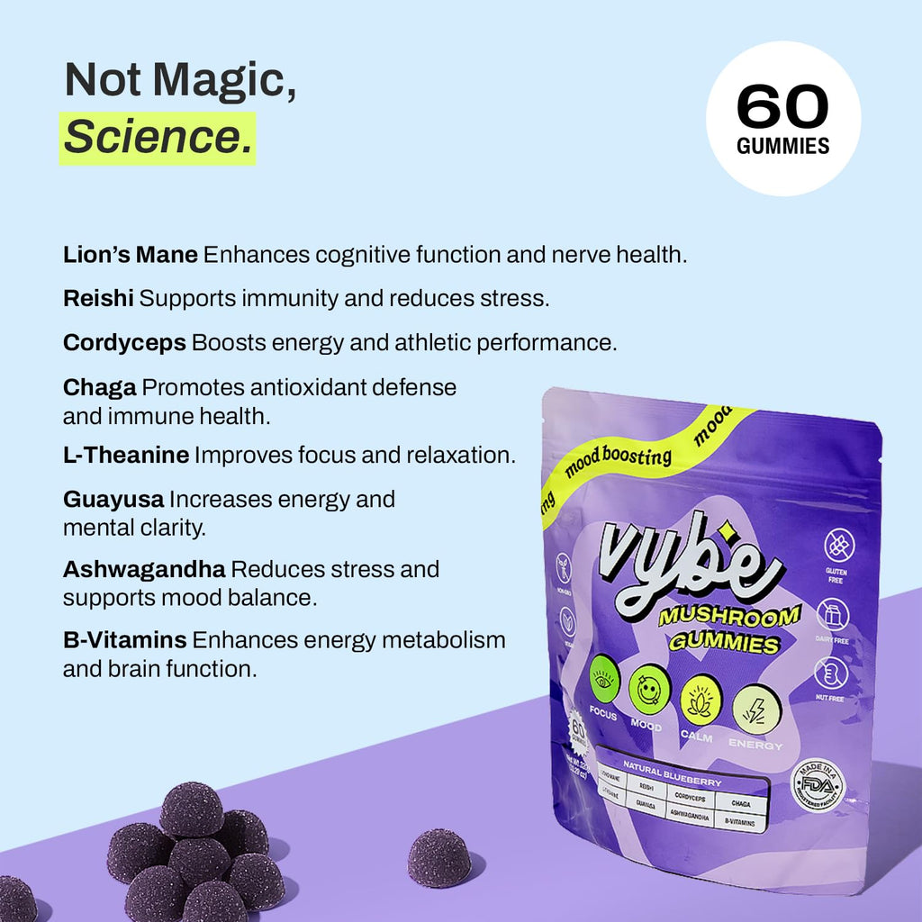 Vitamins and minerals in Vybe gummies