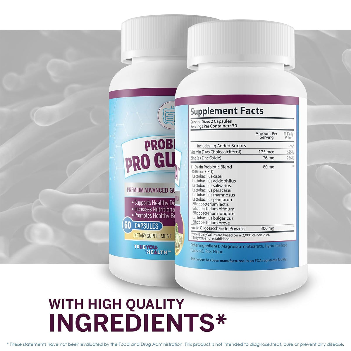 Vitamins and probiotics for digestion