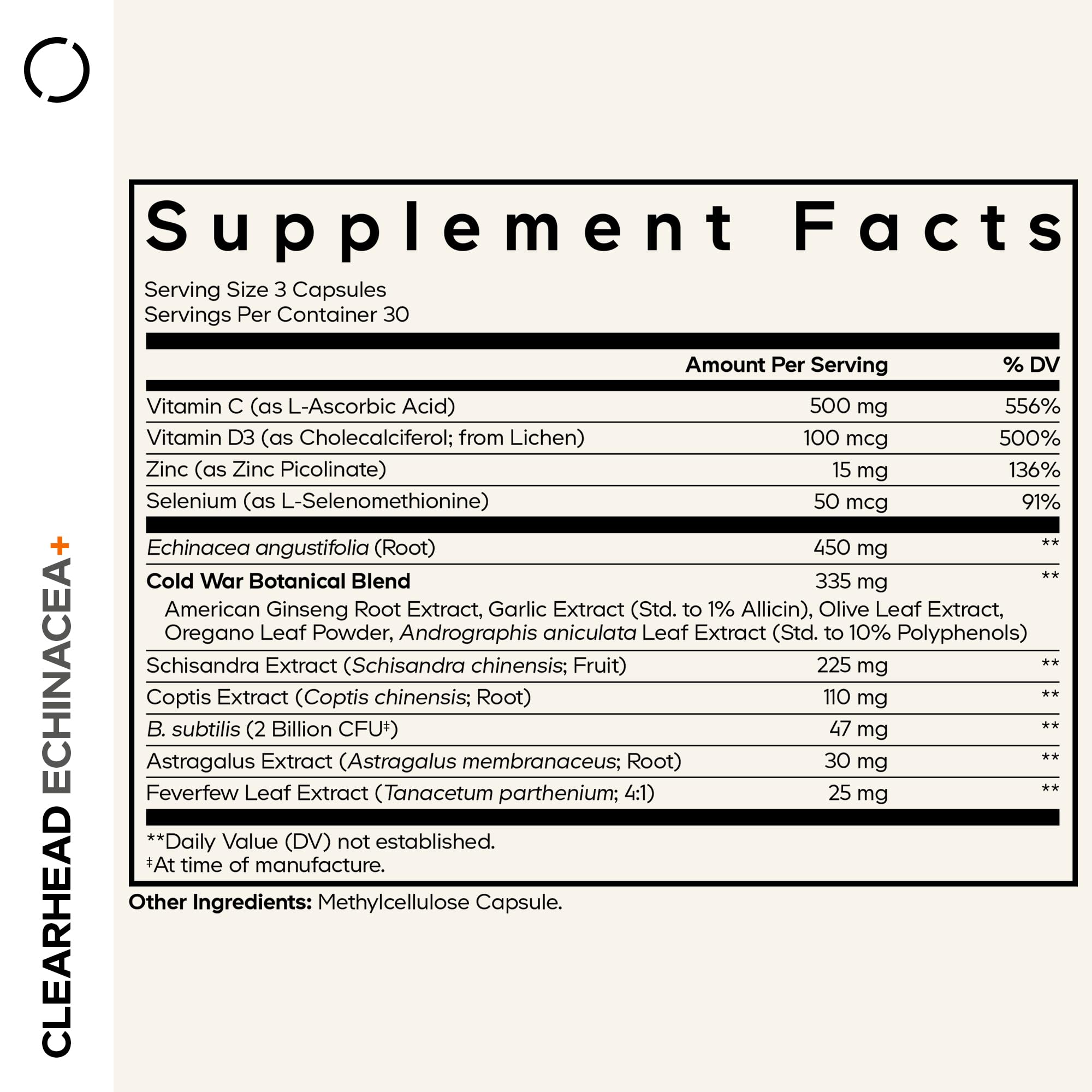 Vitamins C and D3 for immunity