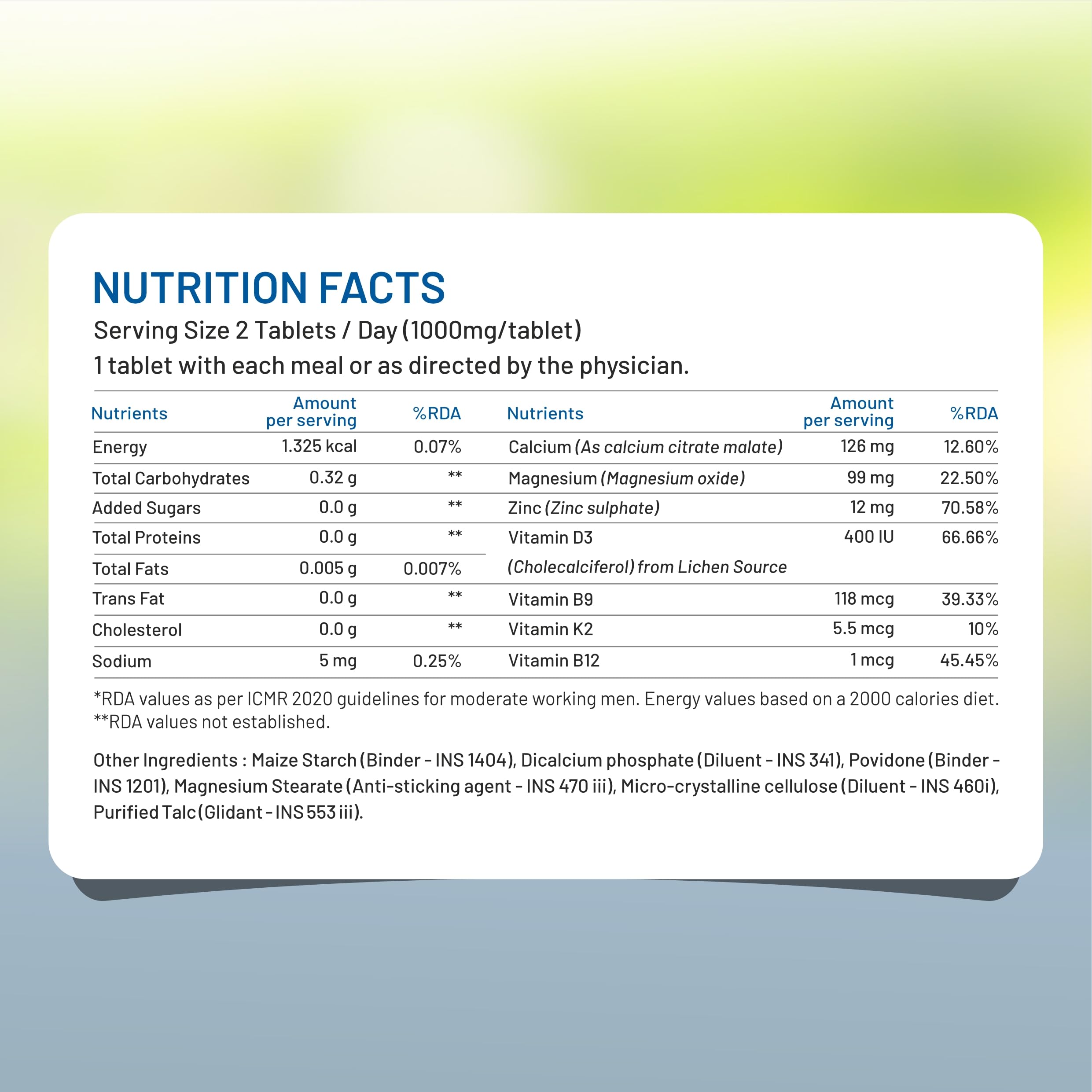 vitamins D3 and K2 for calcium absorption