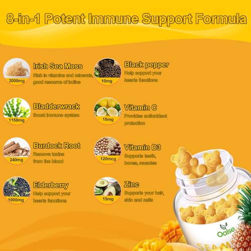 Vitamins for adults with sea moss