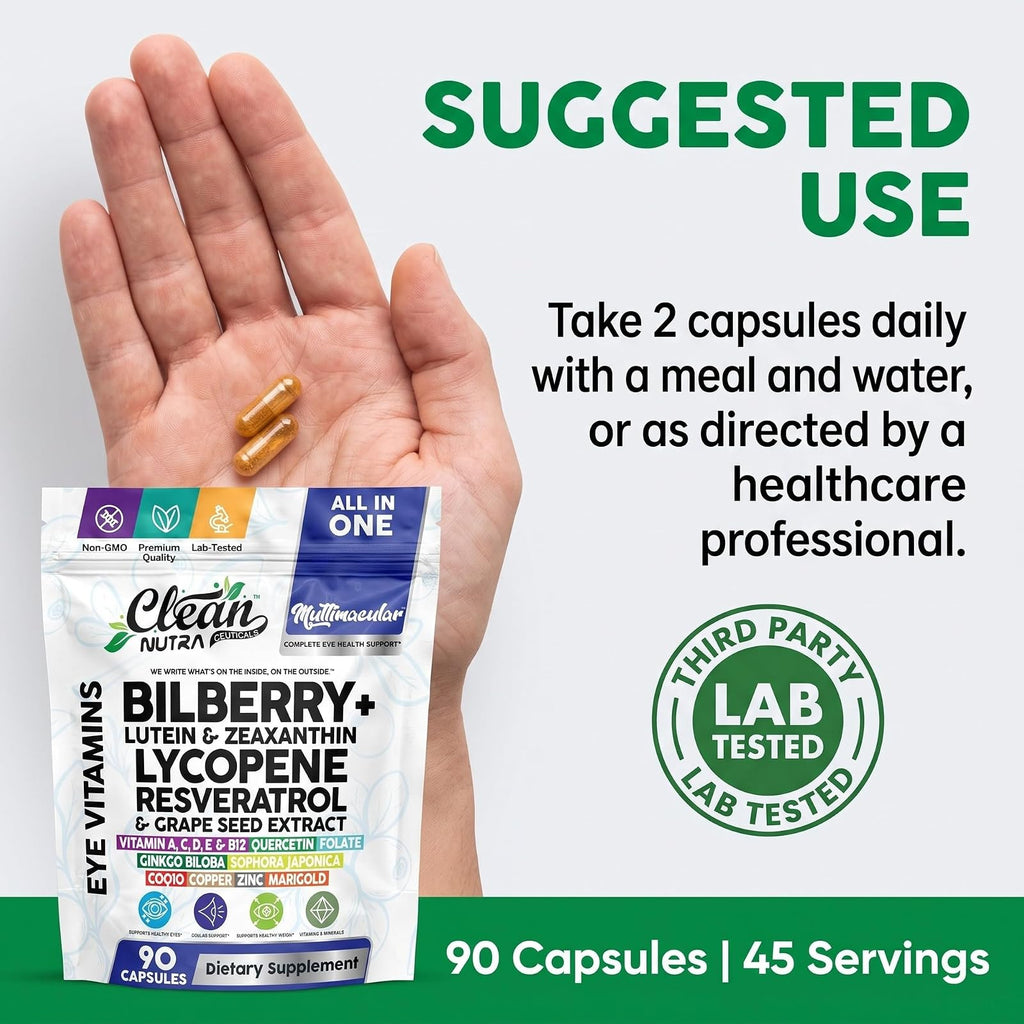 Vitamins for better vision and eye comfort