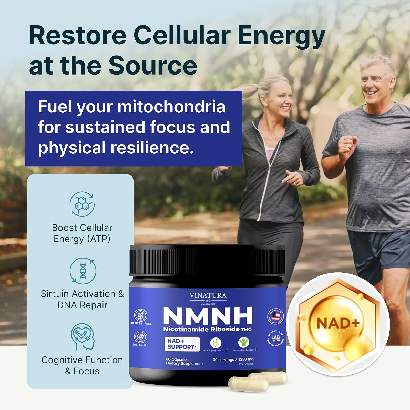 Vitamins for cellular health boost