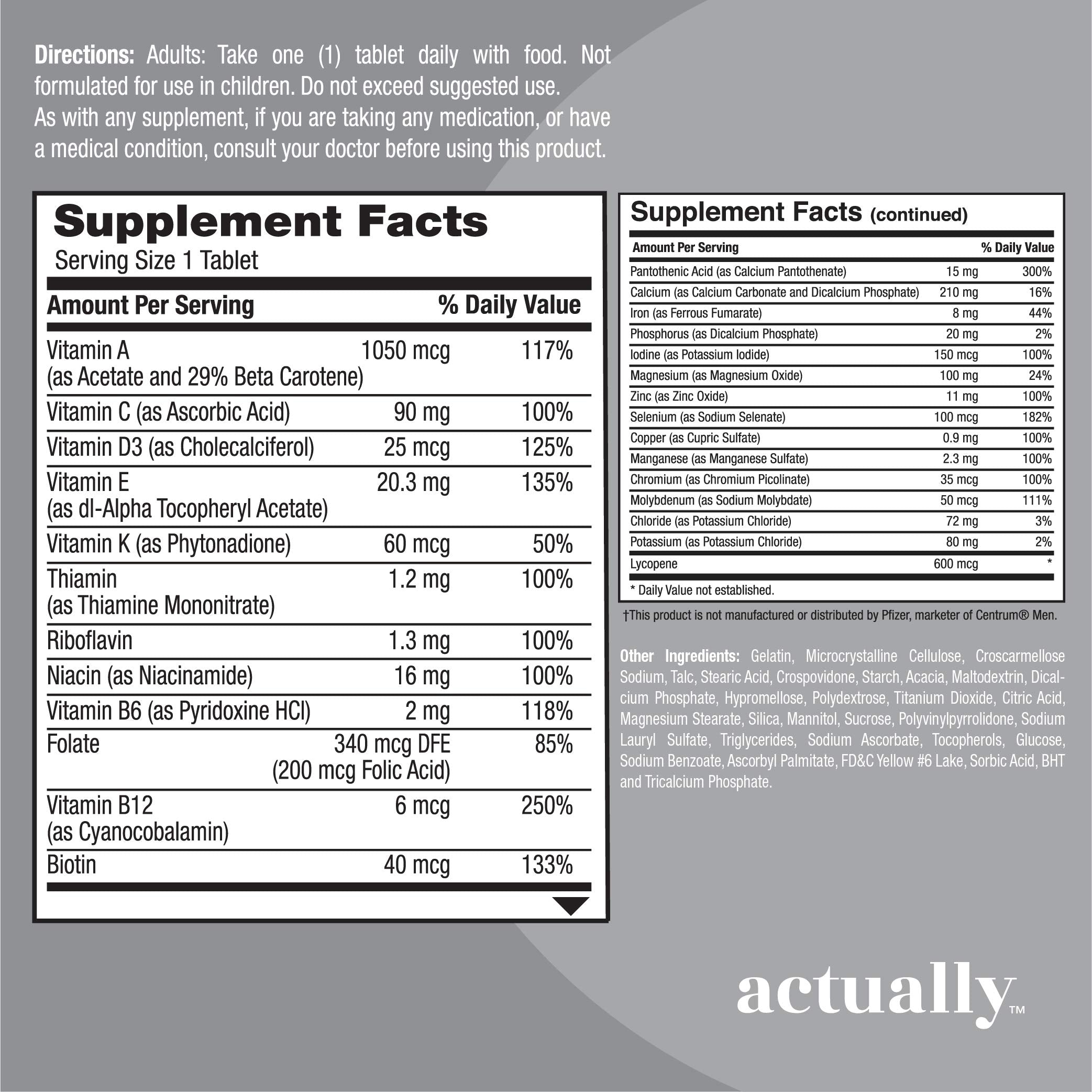 Vitamins for daily health and wellness