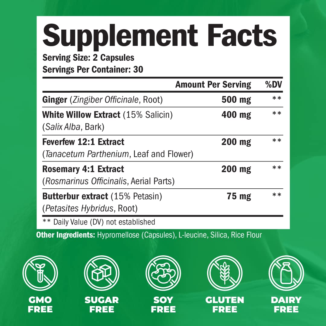 Vitamins for head discomfort management