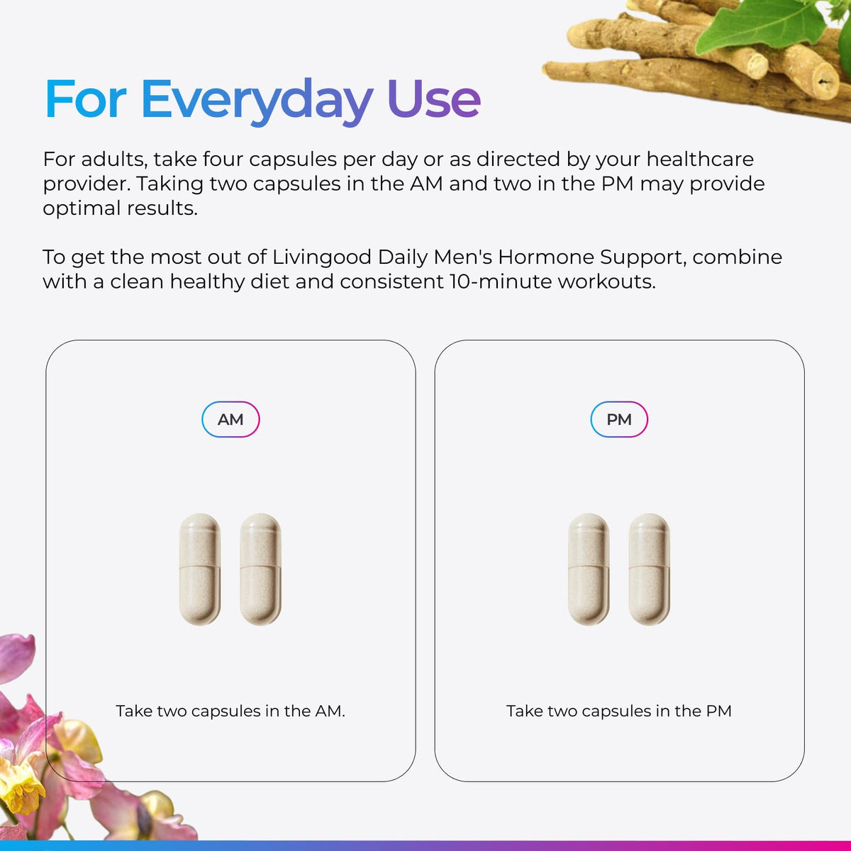 Vitamins for male vitality and health