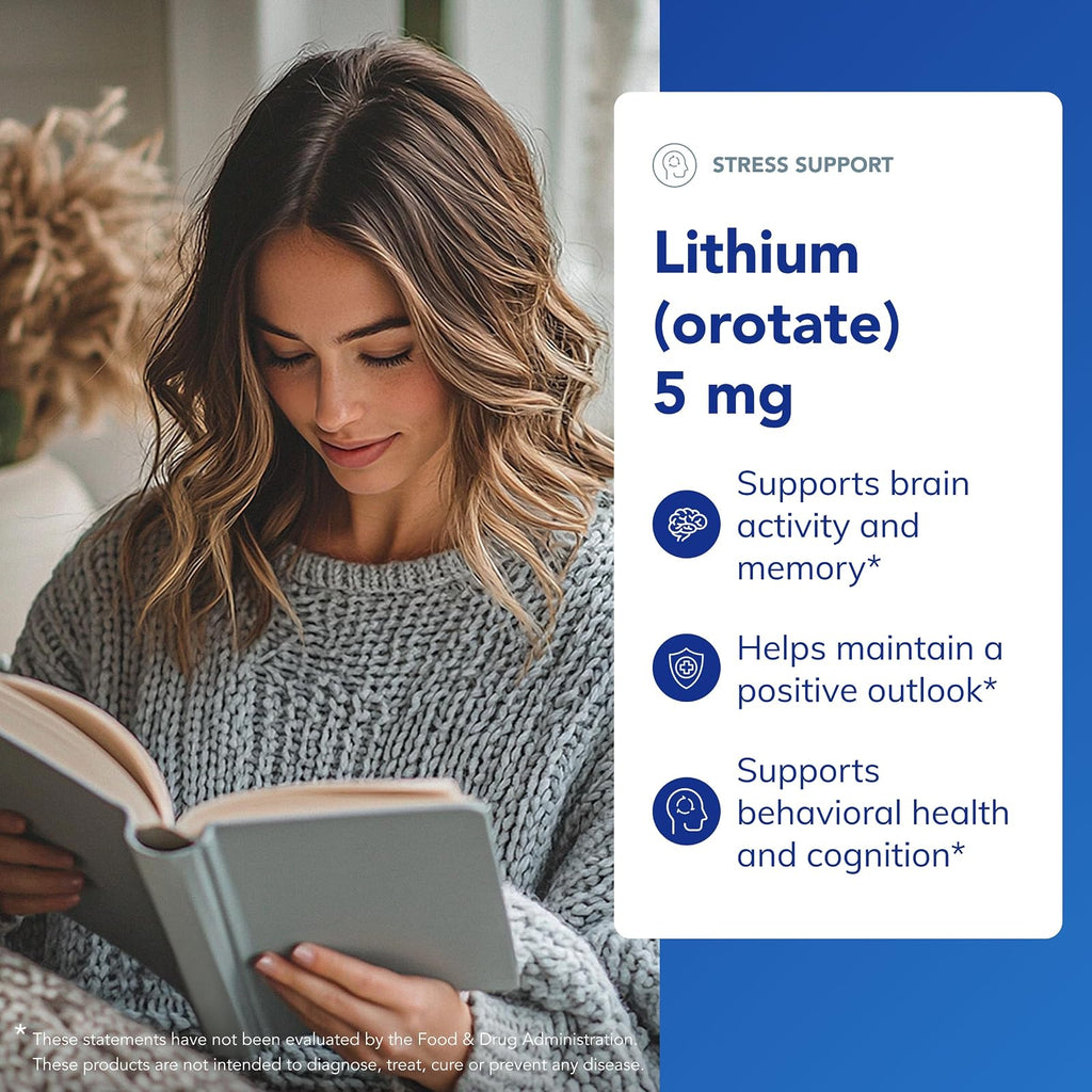 Vitamins for mood support Lithium Orotate