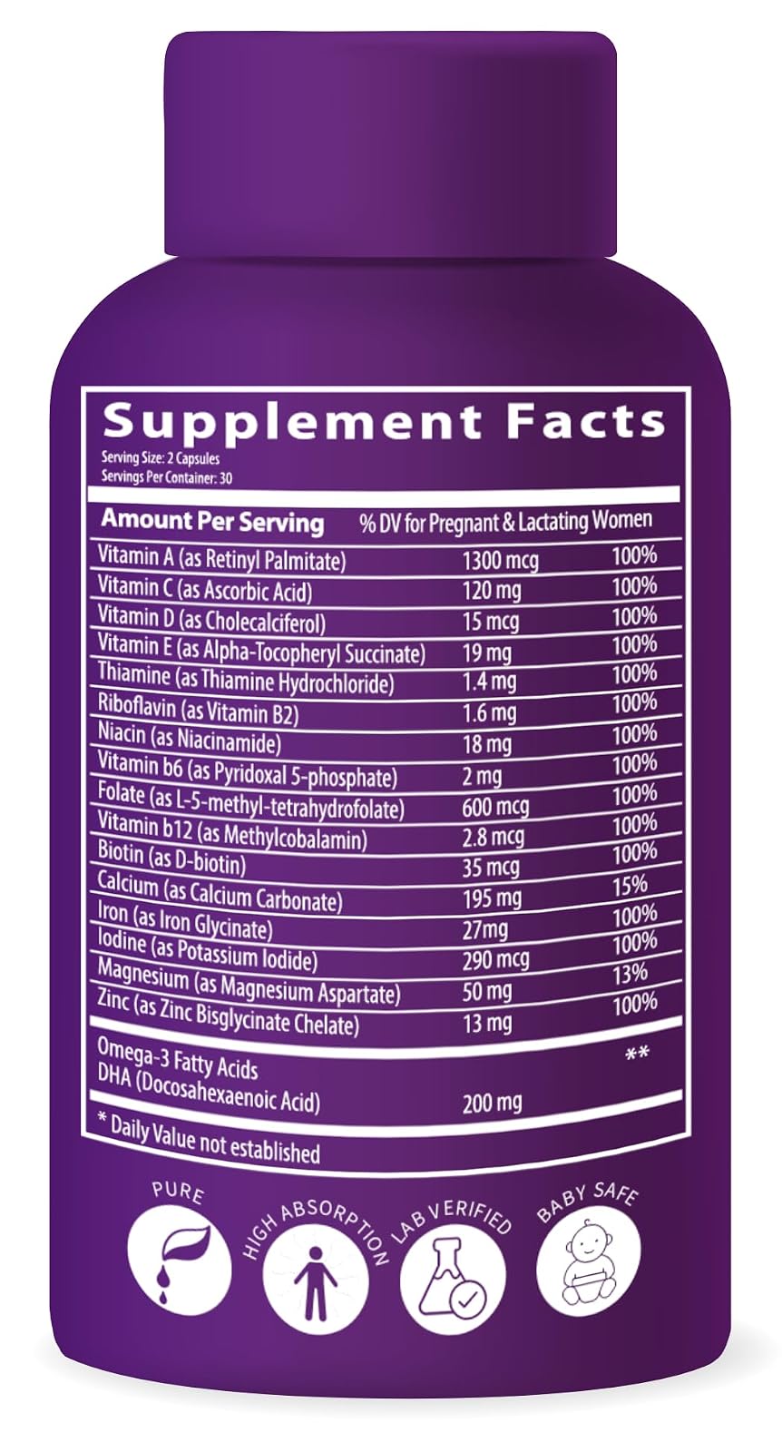 Vitamins for prenatal wellness and energy