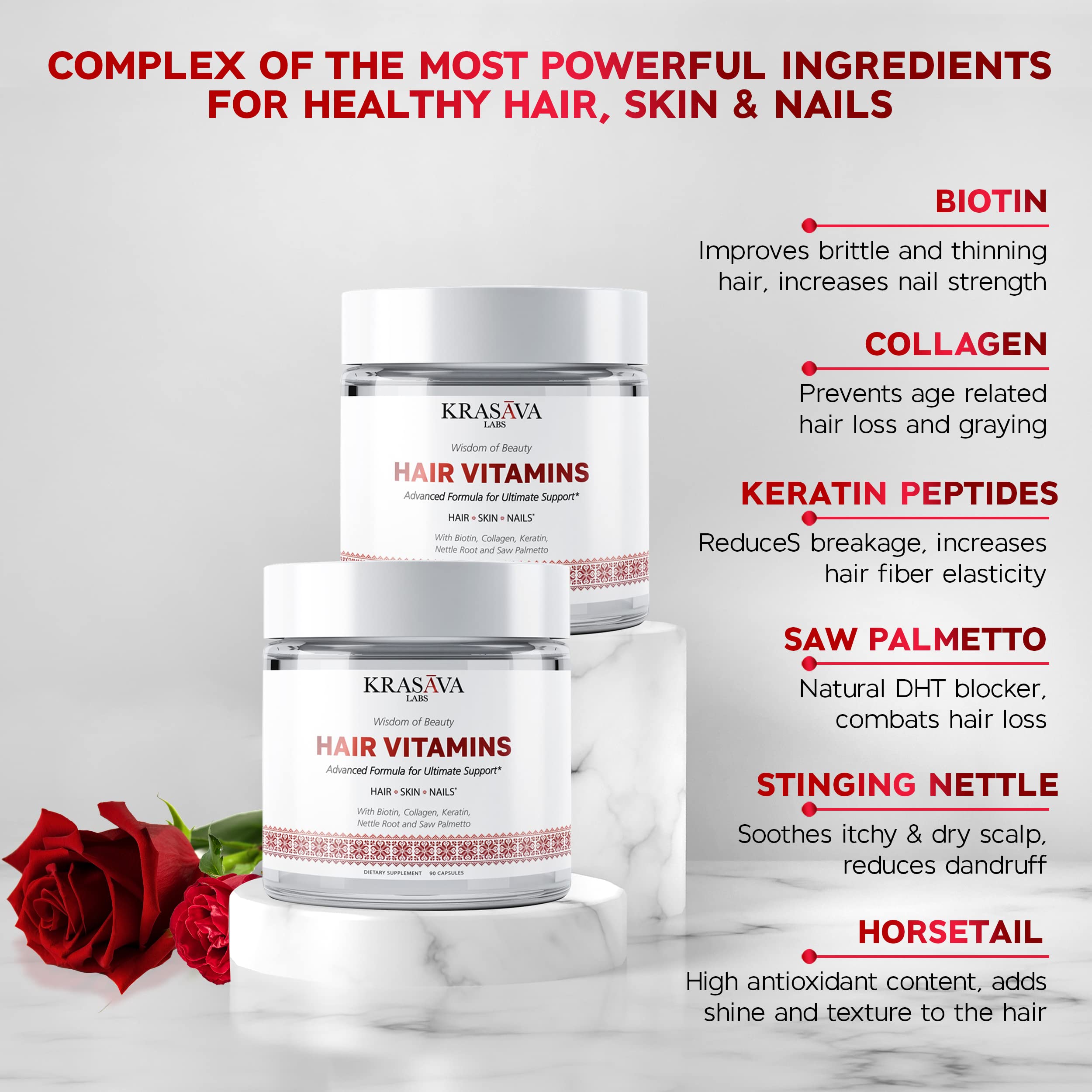 Vitamins for stimulating hair follicles