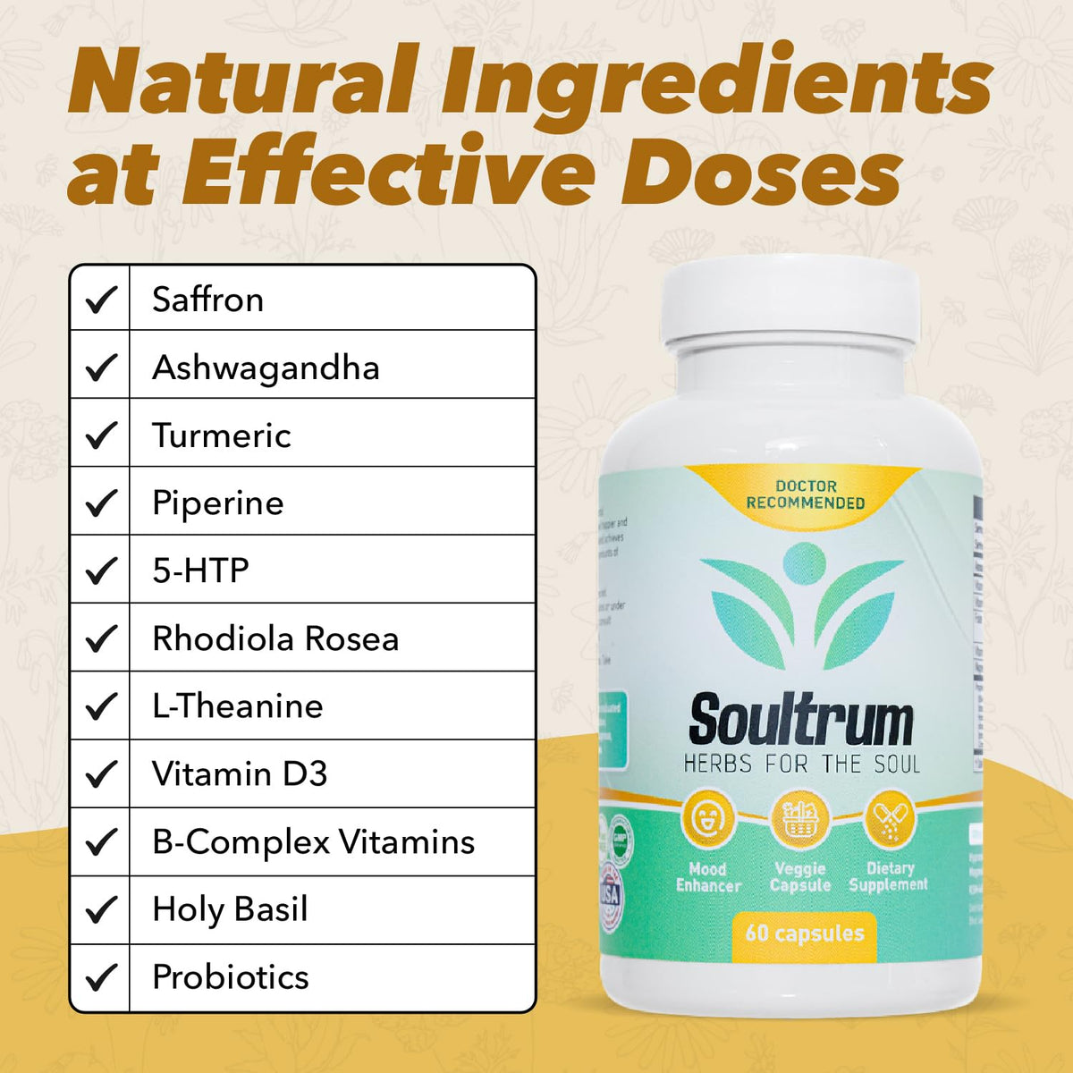 Vitamins for stress relief and balance