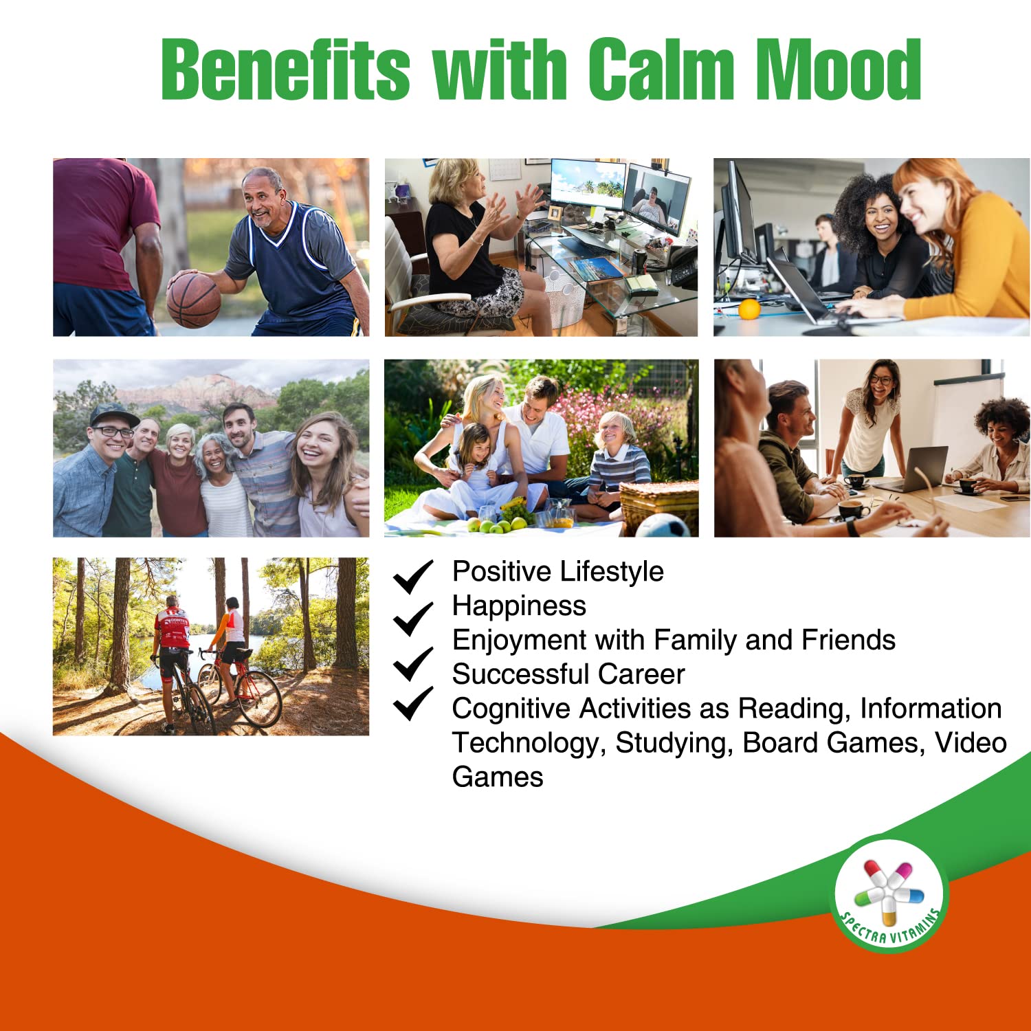 Vitamins for stress relief and focus