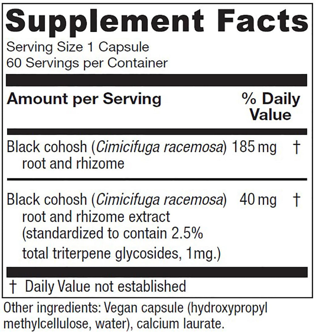 Vitanica black cohosh capsules for hormonal balance