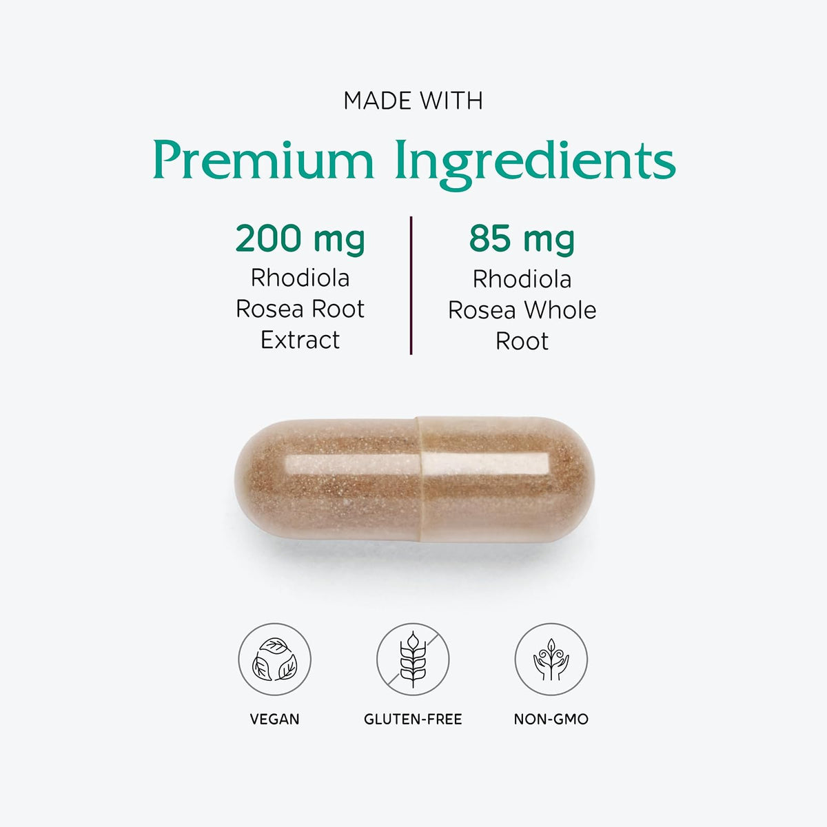 Vitanica Rhodiola supports mental clarity