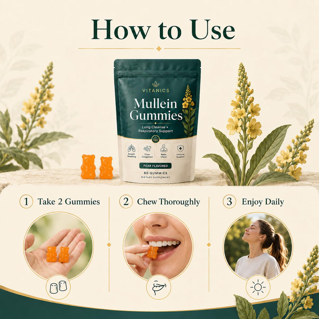 Vitanics Mullein Gummies for soothing throat