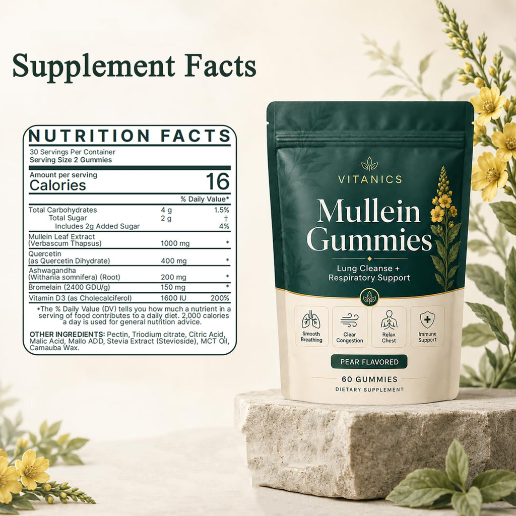 Vitanics Mullein Gummies with natural ingredients