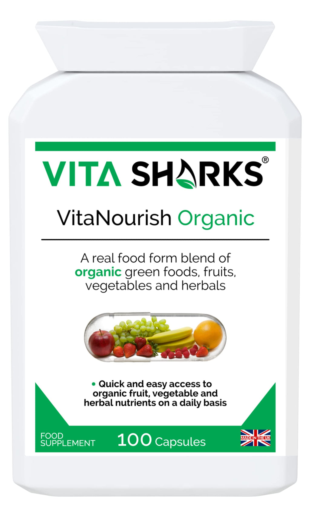 VitaNourish organic blended vitamin supplements